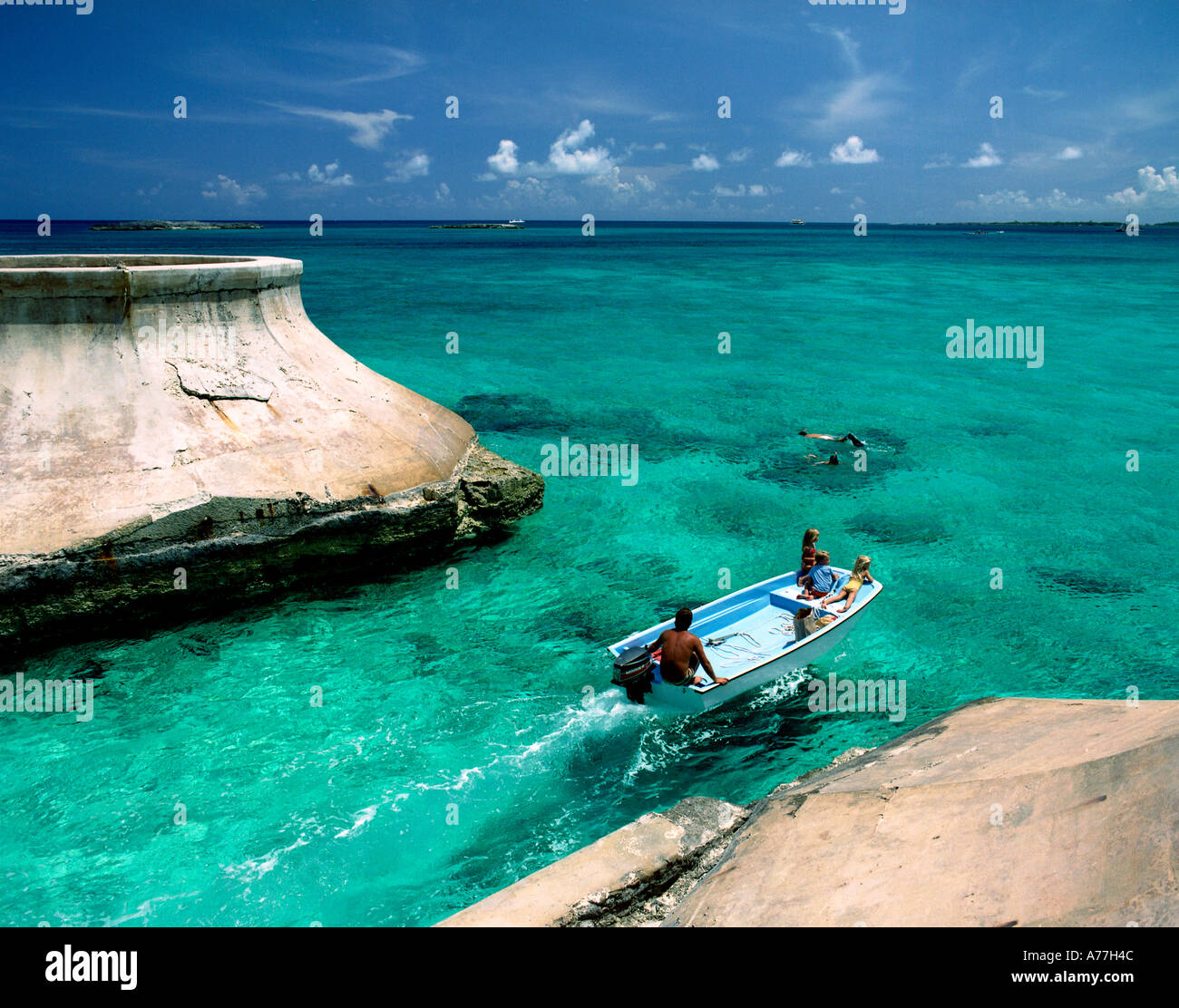 Boating in the Bahamas Stock Photo - Alamy