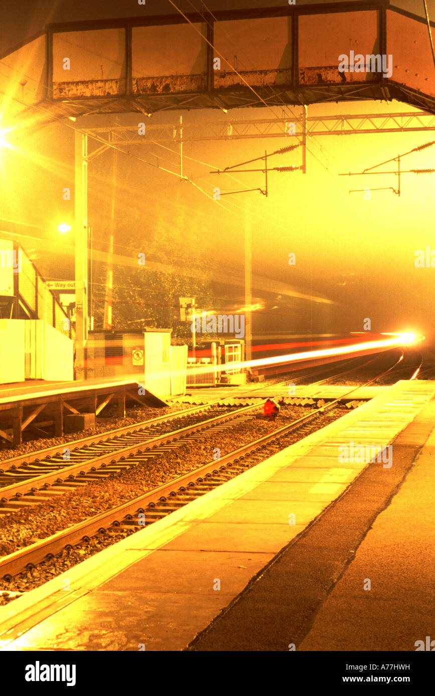 Berkswell Station west coast mainline Express passing through Stock ...