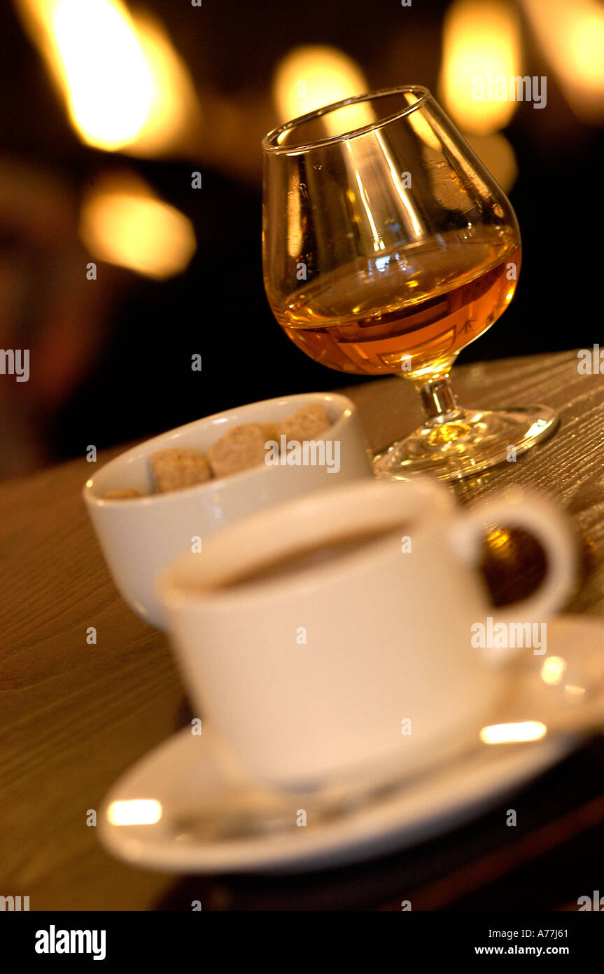 brandy and coffee Stock Photo - Alamy