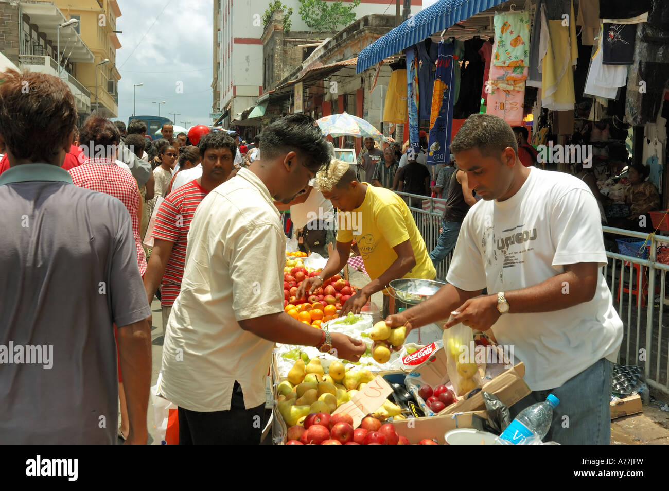 Mauritian food market hi-res stock photography and images - Alamy
