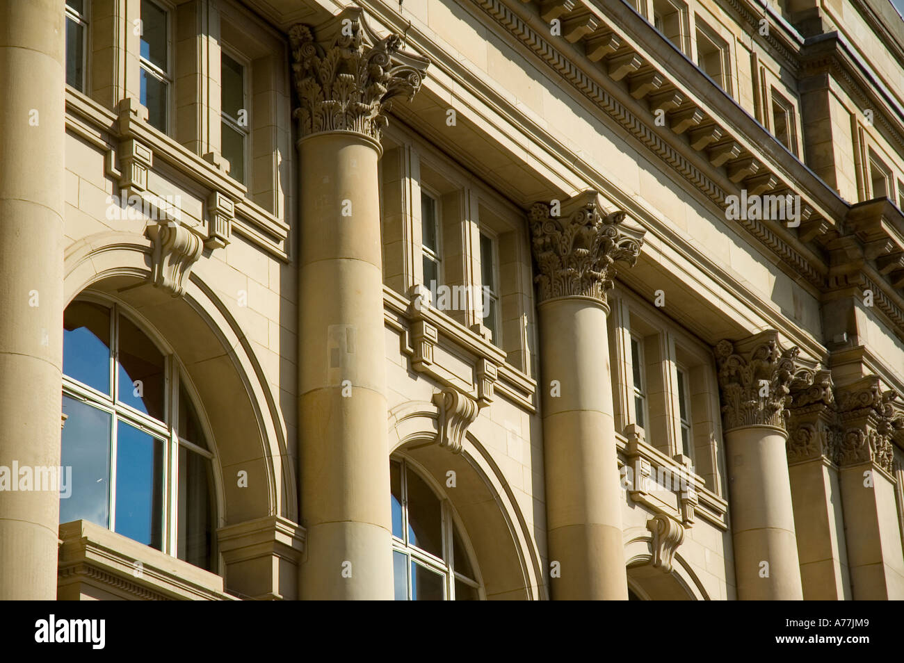 Detail from the Royal Exchange building, St. Ann's Square, Manchester ...