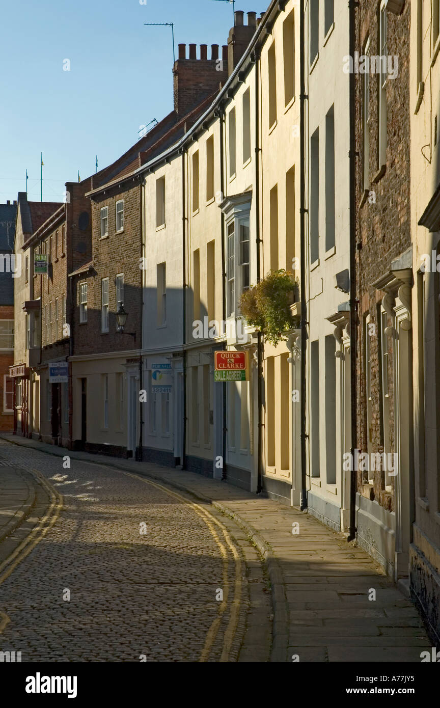 A back street in the Old Town area of the City of Hull, Yorkshire ...