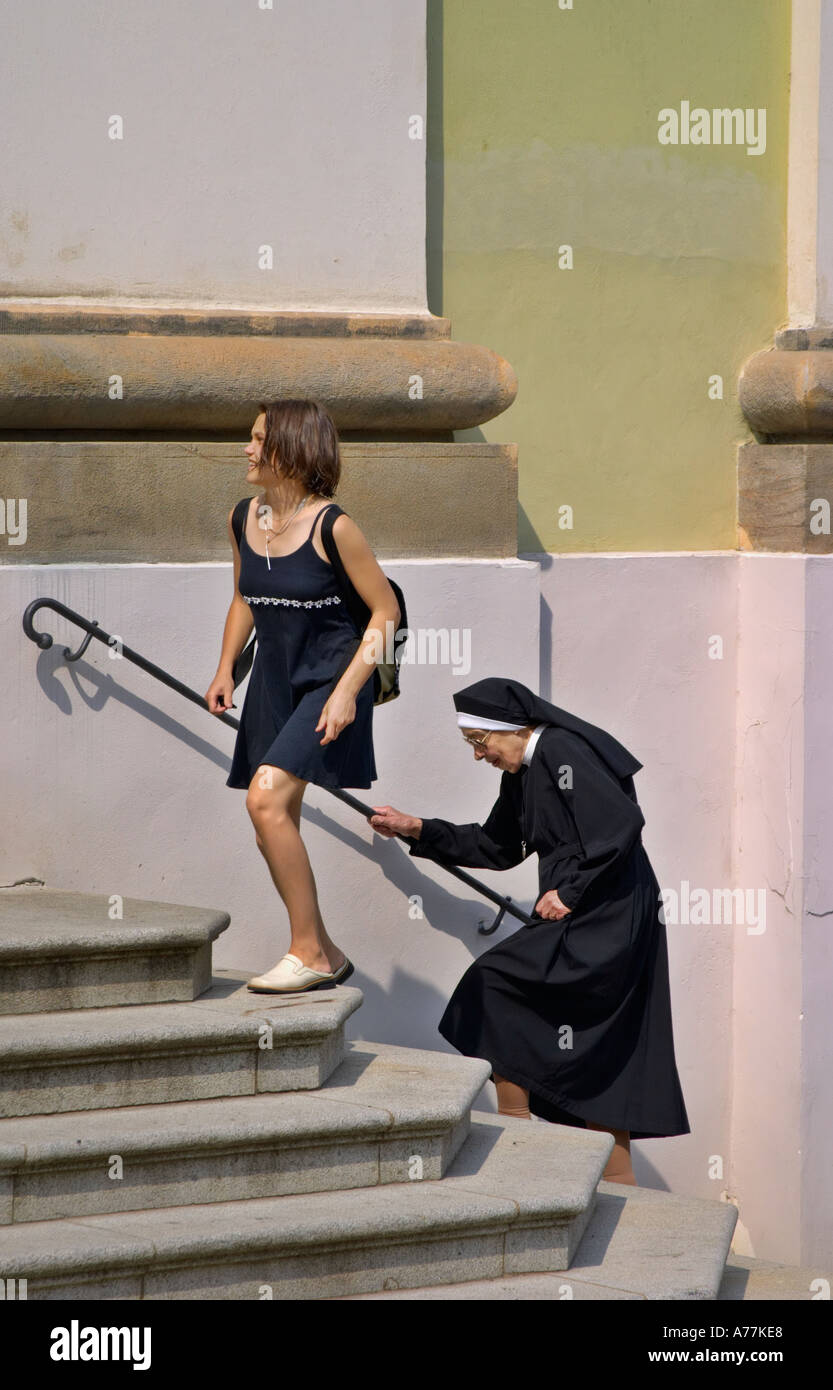 Nun steps hi-res stock photography and images - Alamy