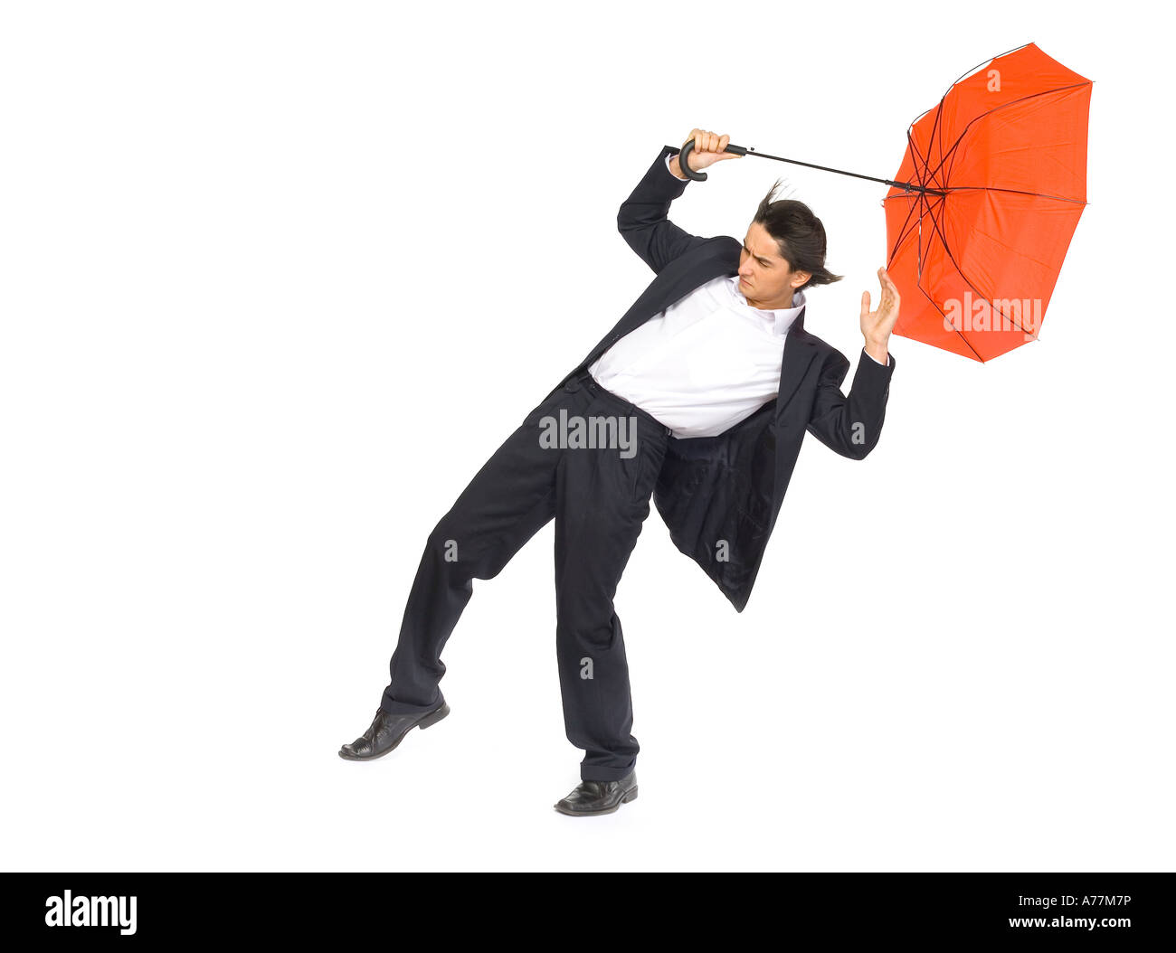 Fighting the wind Cut Out Stock Images & Pictures - Alamy