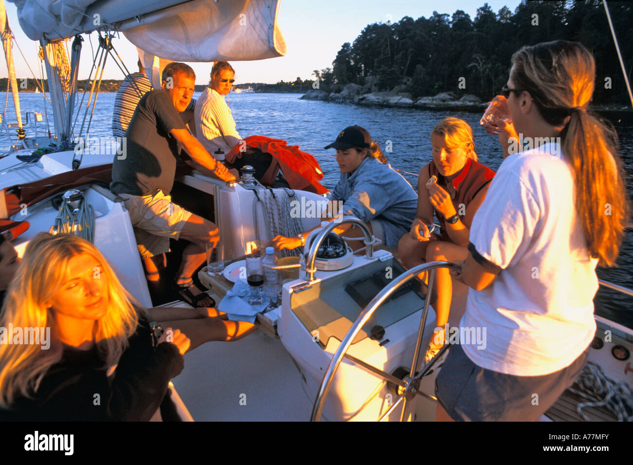 SWEDEN STOCKHOLM ARCHIPELAGO SAILING Stock Photo - Alamy