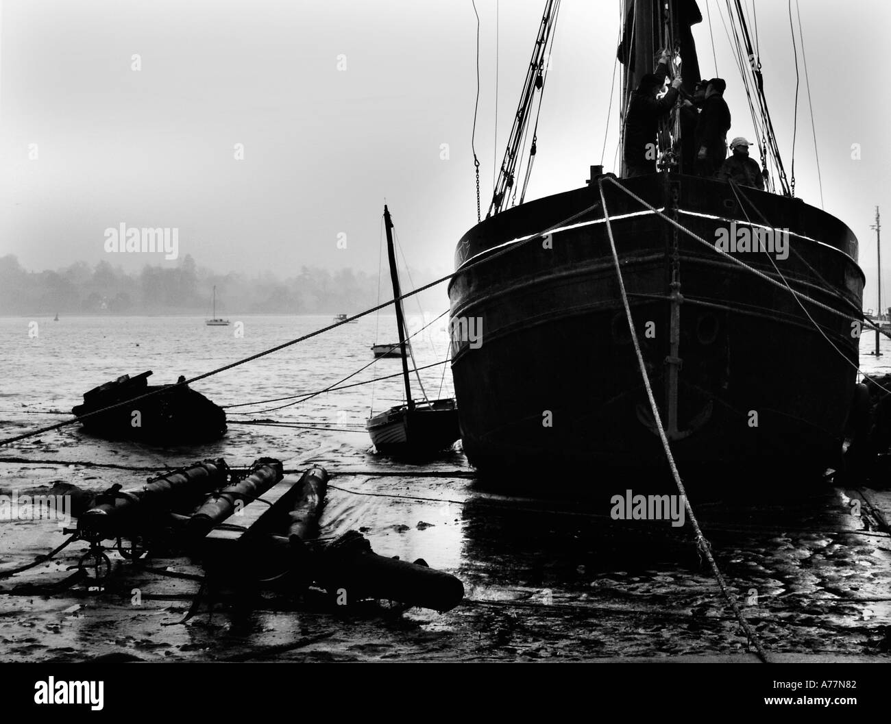 Barges at Pin Mill Ipswich Suffolk Stock Photo - Alamy