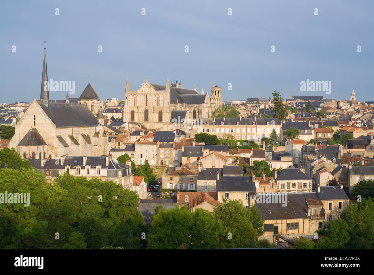 City of Poitiers with Cathedral and Church Stock Photo - Alamy
