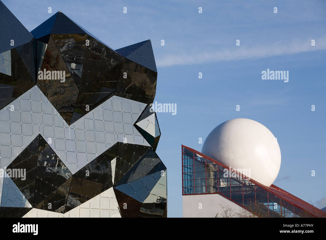 details of modern construction in futuroscope of poitiers Stock Photo ...