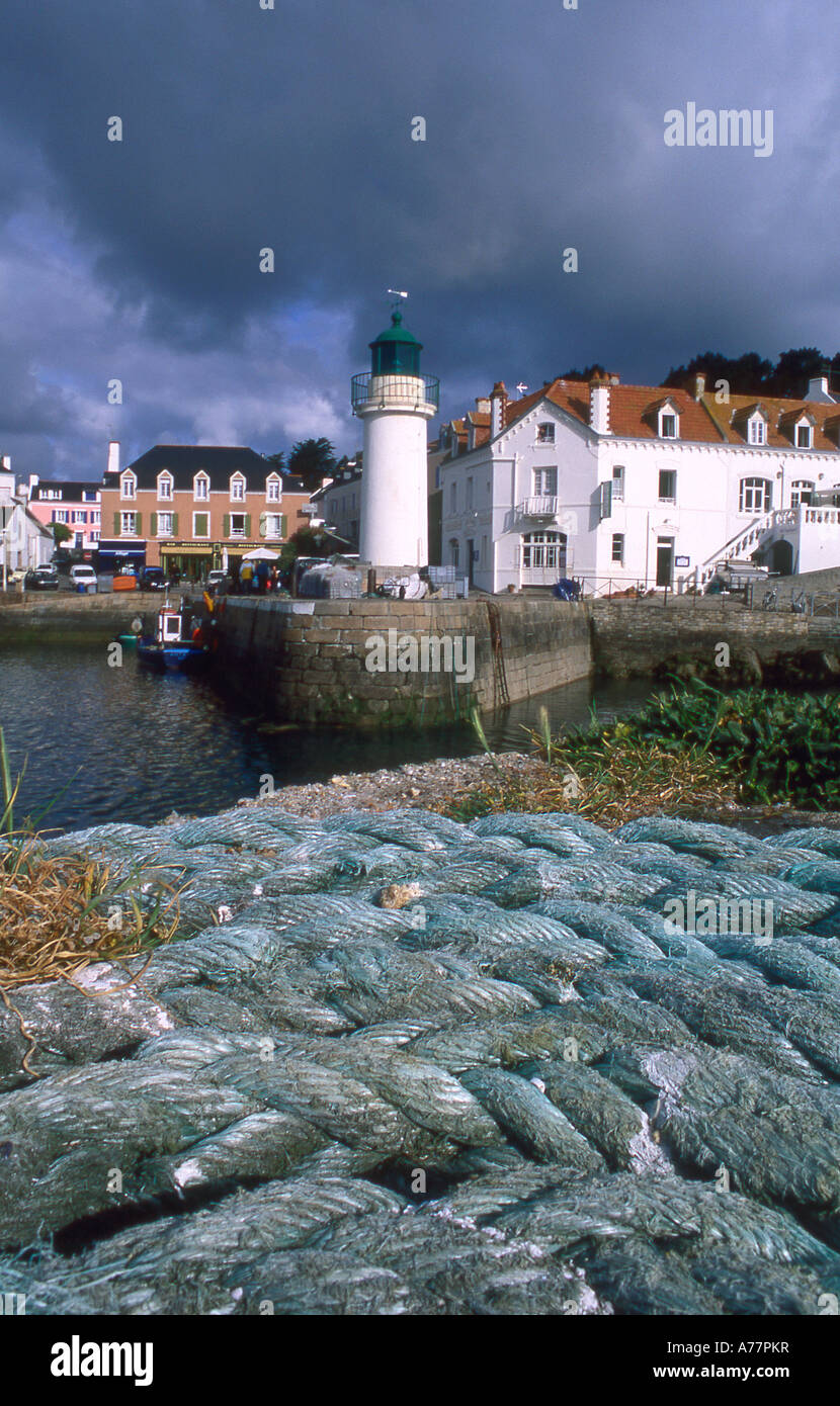 Port of Sauzon in belle ile en mer Stock Photo - Alamy