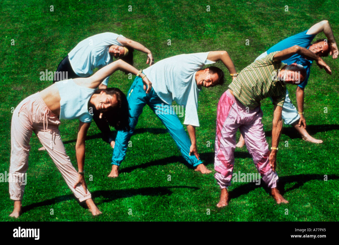 People doing gymnastic exercises Stock Photo - Alamy