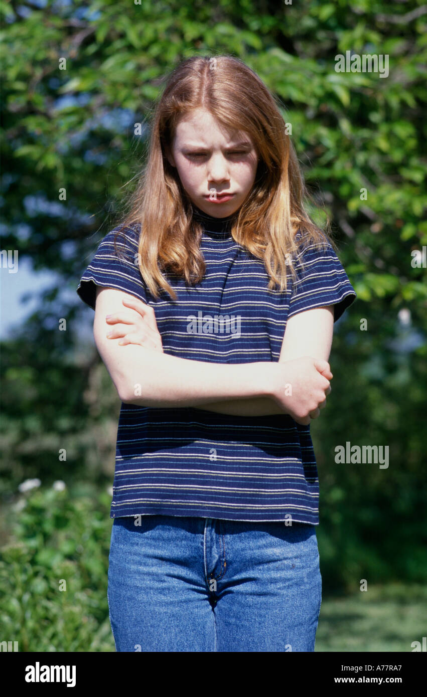 moody teenage girl Stock Photo - Alamy