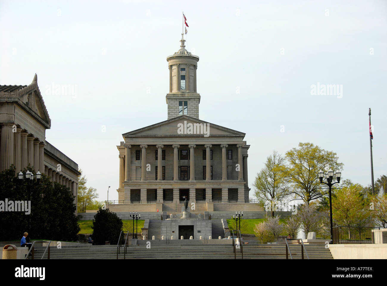 State Capitol and Surrounding Statues and Monuments Nashville Tennessee ...