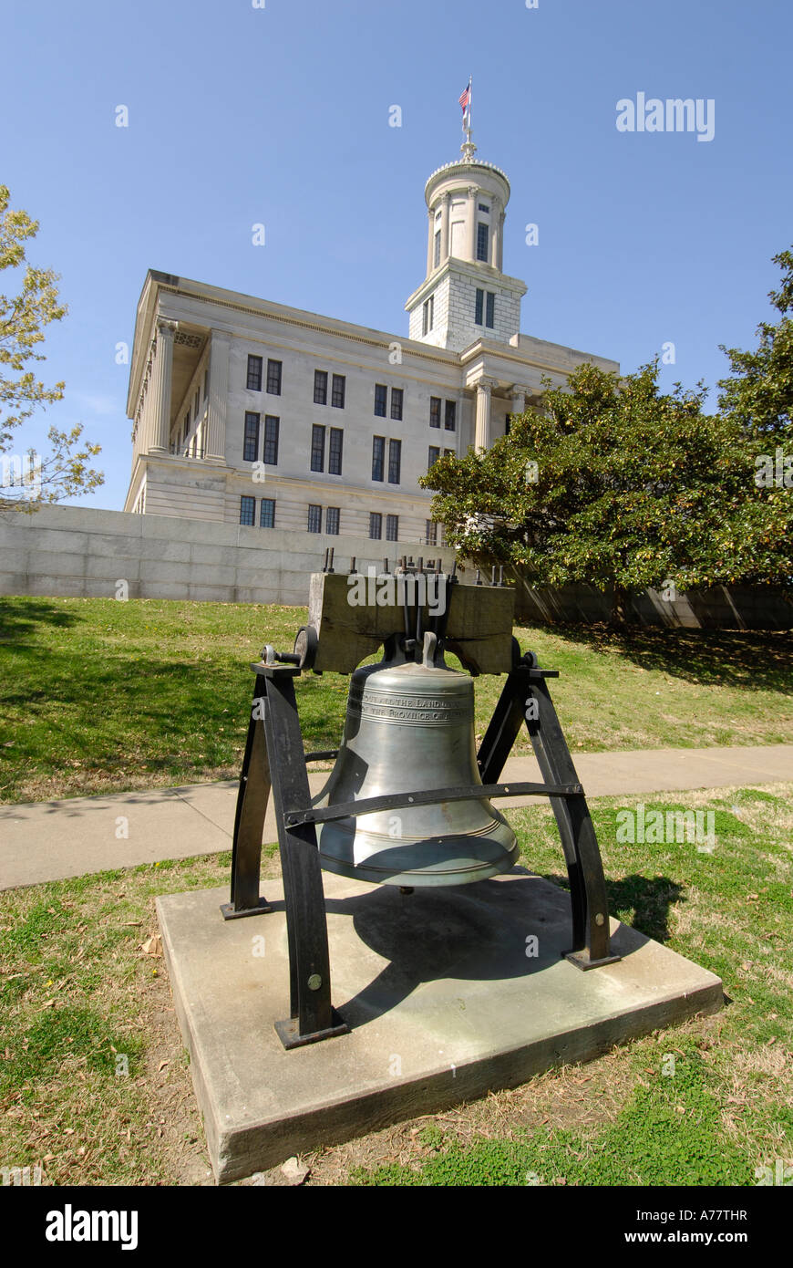 Replica of Liberty Bell at State Capitol and Surrounding Statues and ...