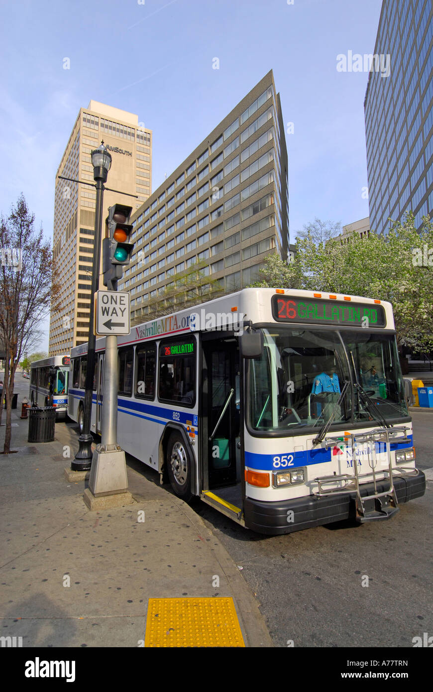 Public Bus Transportation Downtown Nashville Tennessee TN Tenn US USA ...