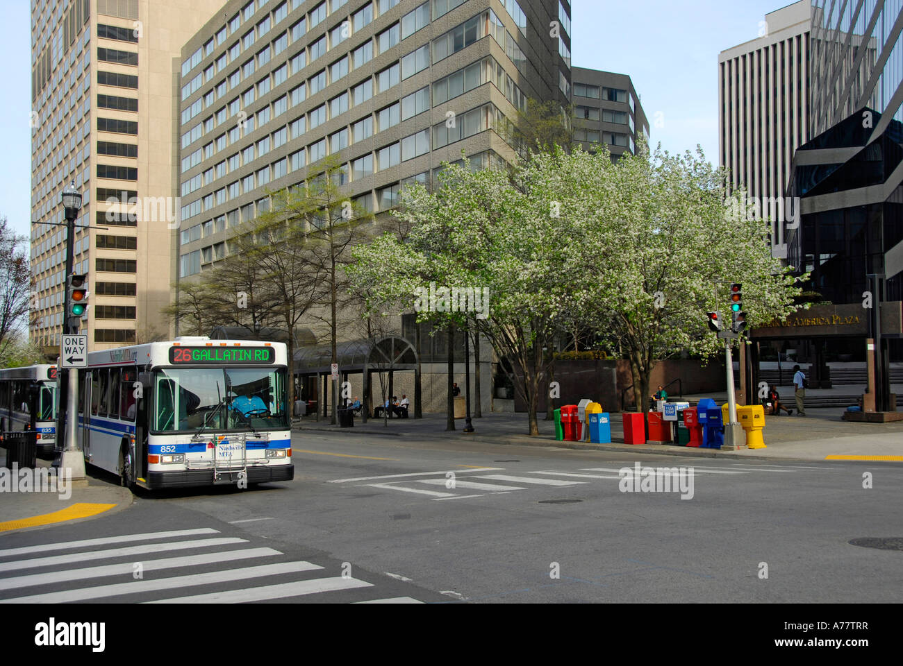 Public Bus Transportation Downtown Nashville Tennessee TN Tenn US USA ...