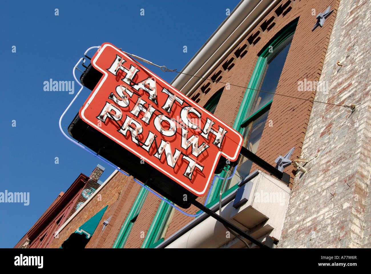 Famous Hatch Show Print Shop on Broadway Nashville Tennessee TN Tenn US ...