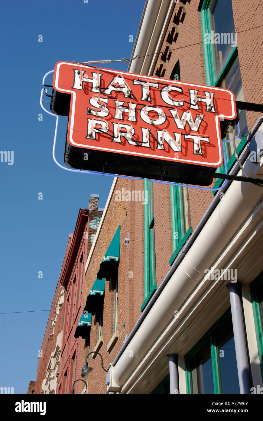 Famous Hatch Show Print Shop on Broadway Nashville Tennessee TN Tenn US ...
