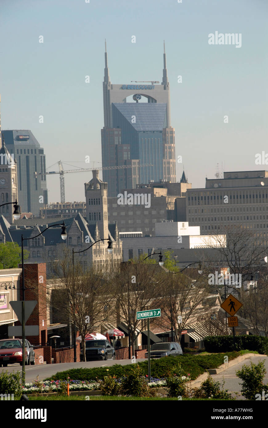 Skyline Cityscape of Nashville from Music Row Nashville Tennessee TN ...