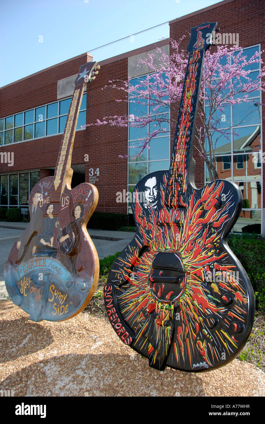 Music Square Row Guitar Street Sign Marker Famous Legendary Nashville ...