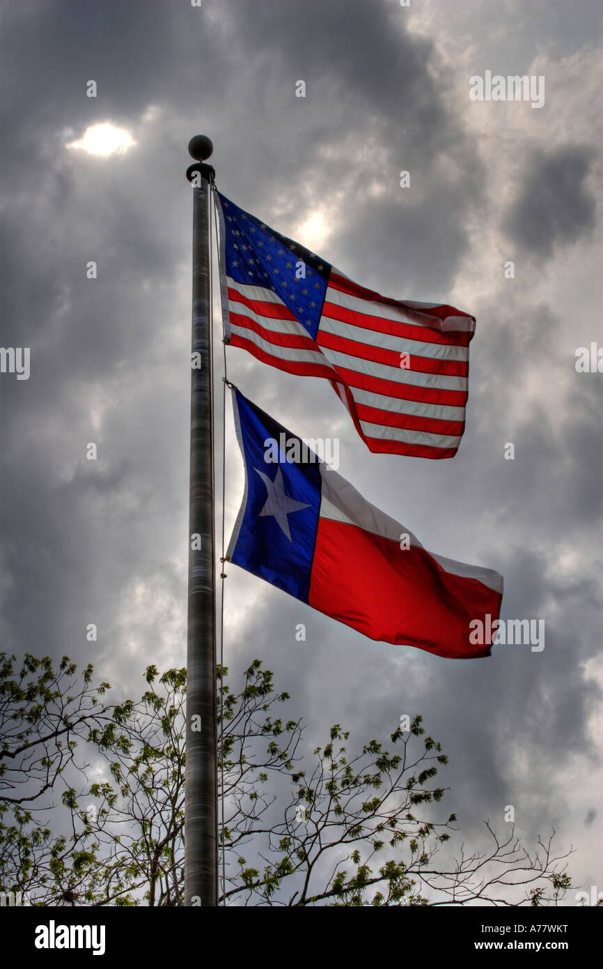 US and Texas State Flags Stock Photo - Alamy