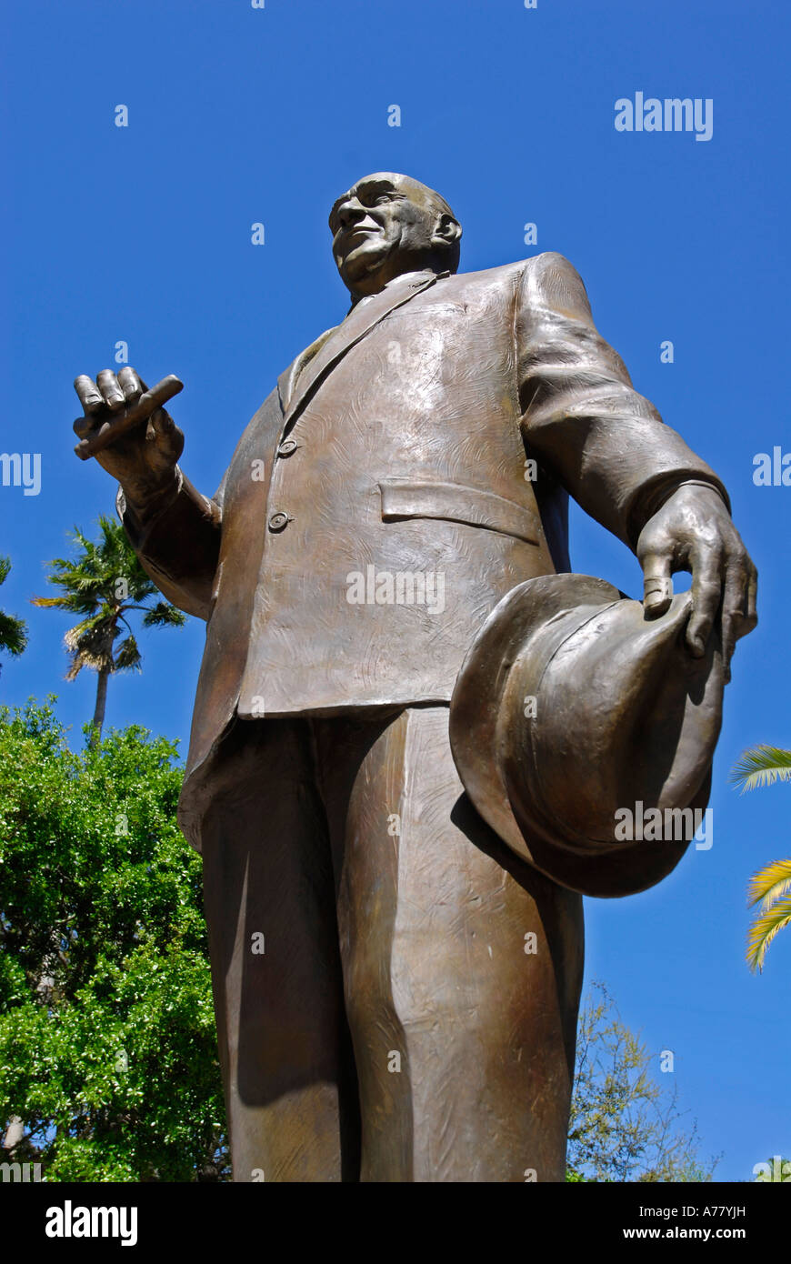 Statue of Mayor Nick C Nuccio in Ybor Centennial Park in Ybor City of ...