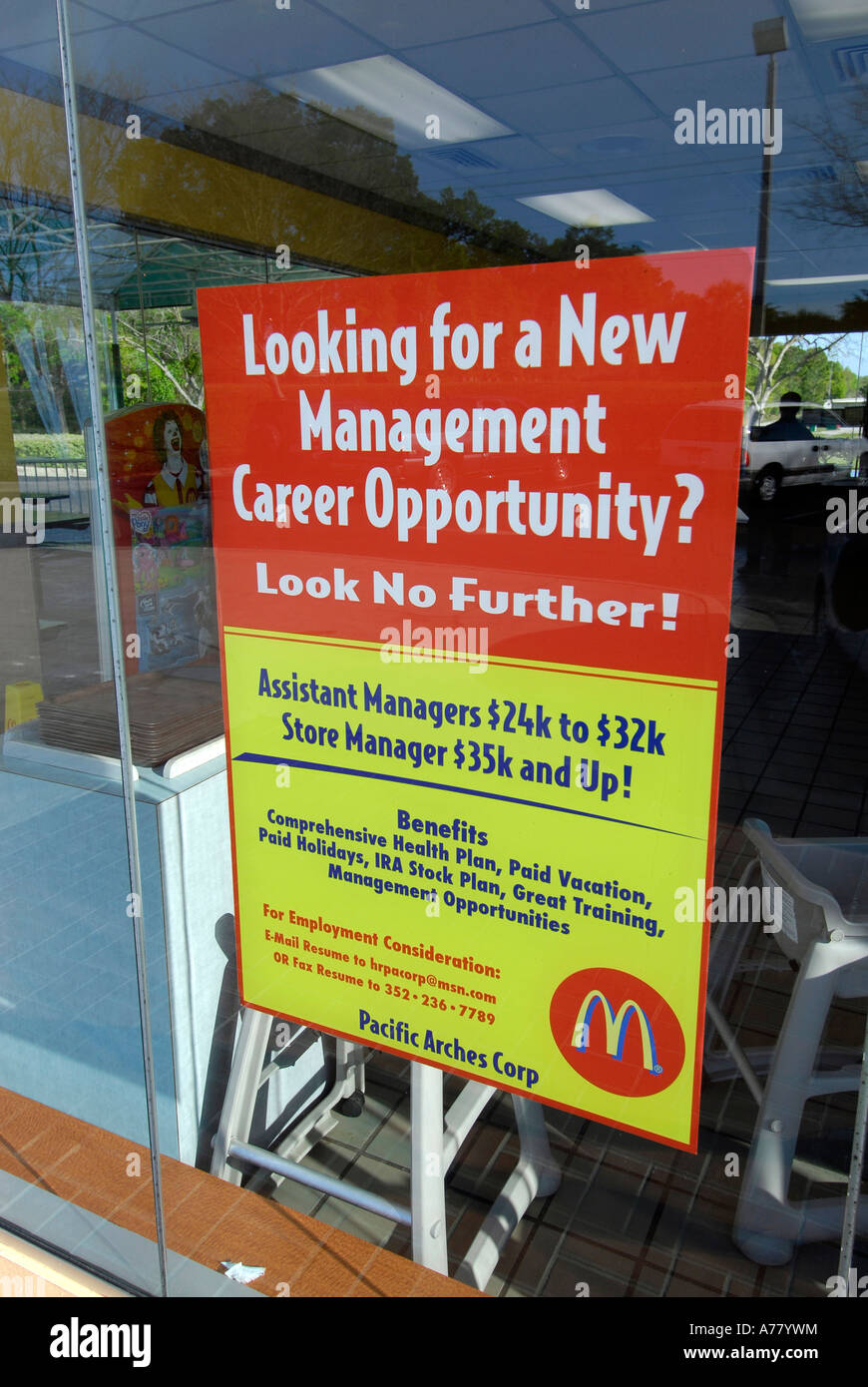 Help Wanted Sign In Window