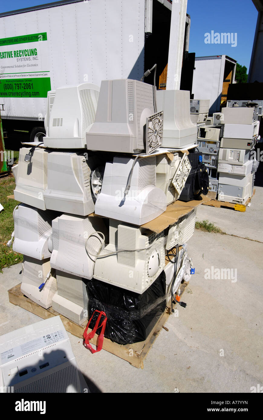 Tampa Florida recycling station collection household trash and chemical ...