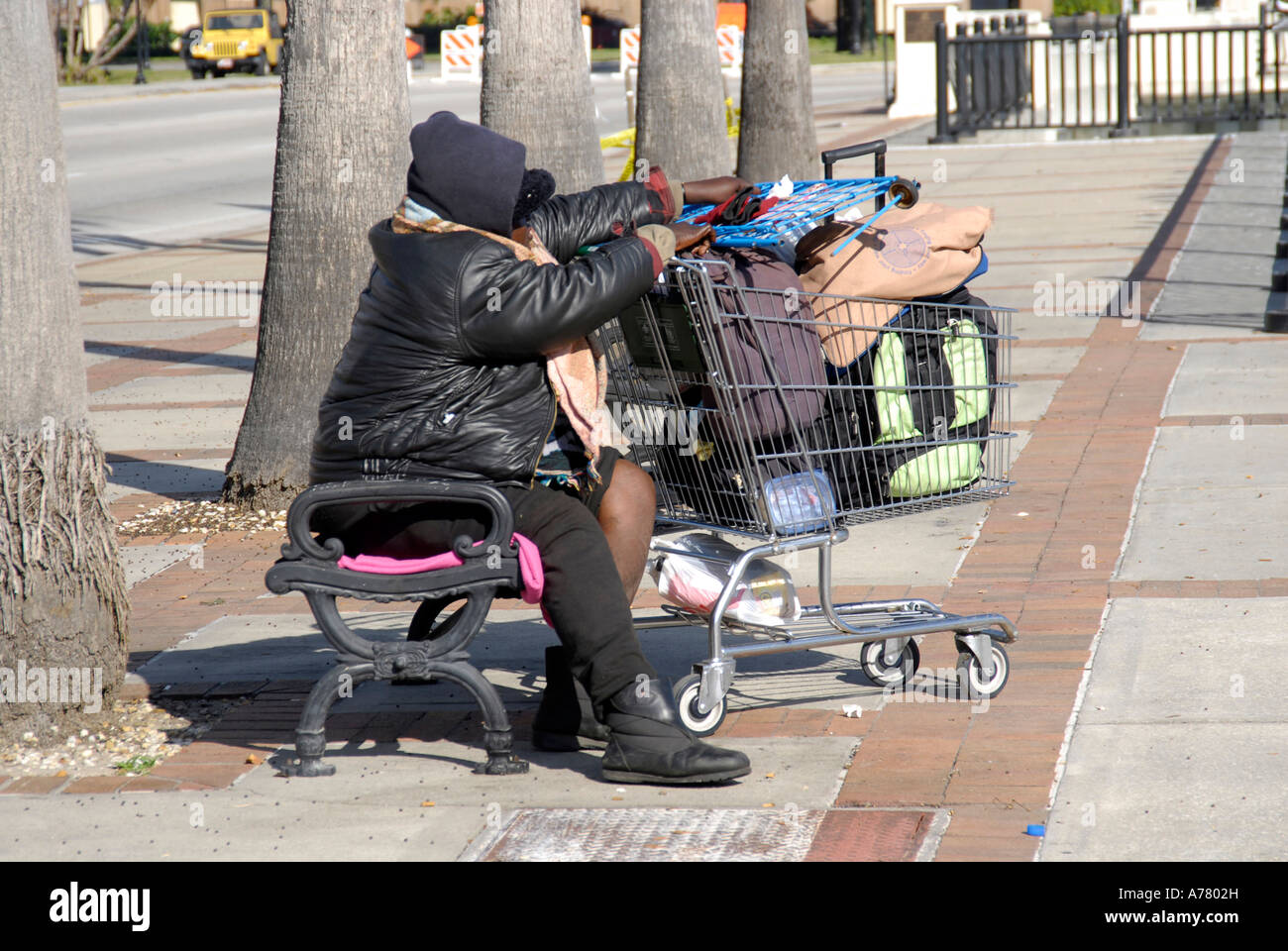 Homeless Person in Orlando Florida Stock Photo - Alamy