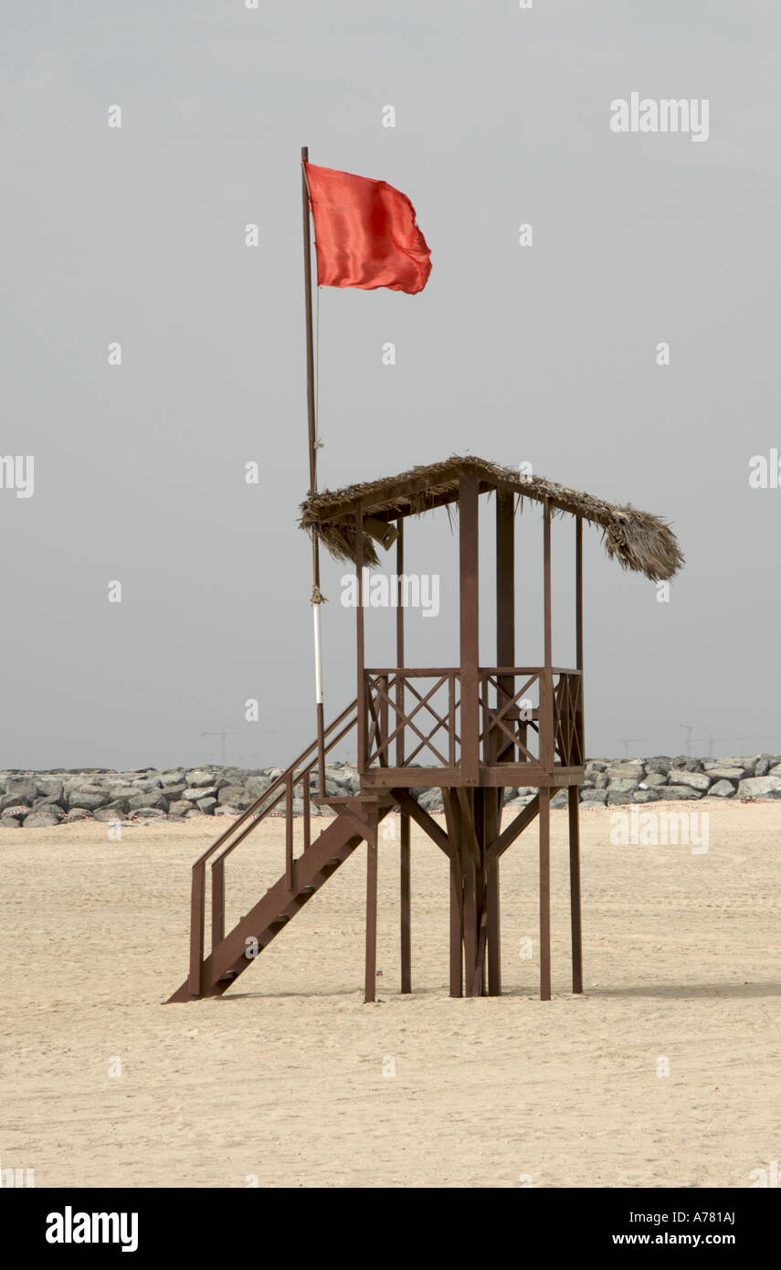 jumeirah beach lifeguard post Stock Photo - Alamy