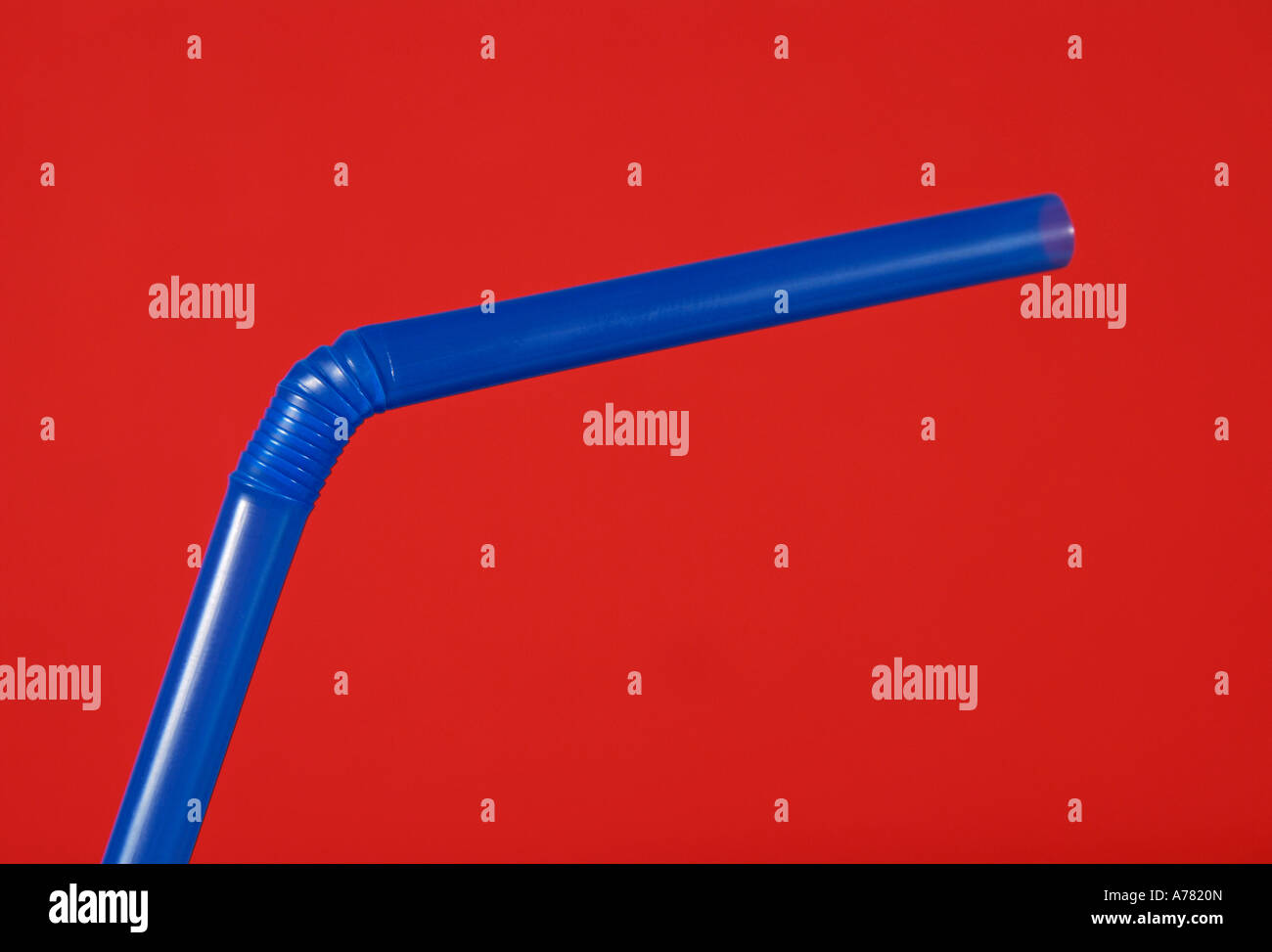 FLEXIBLE BLUE STRAW Stock Photo - Alamy
