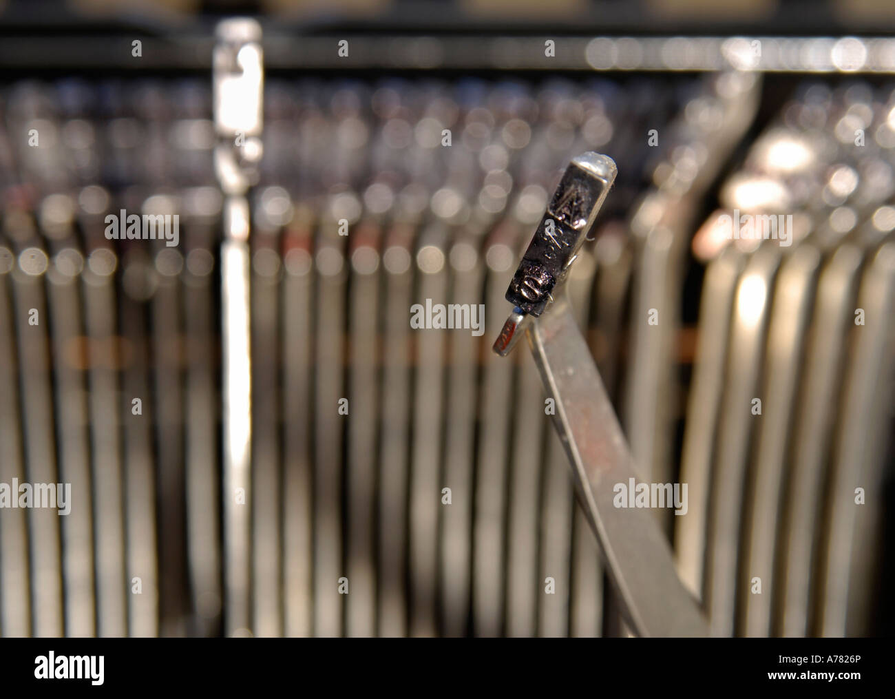 old typewriter s character head Stock Photo - Alamy