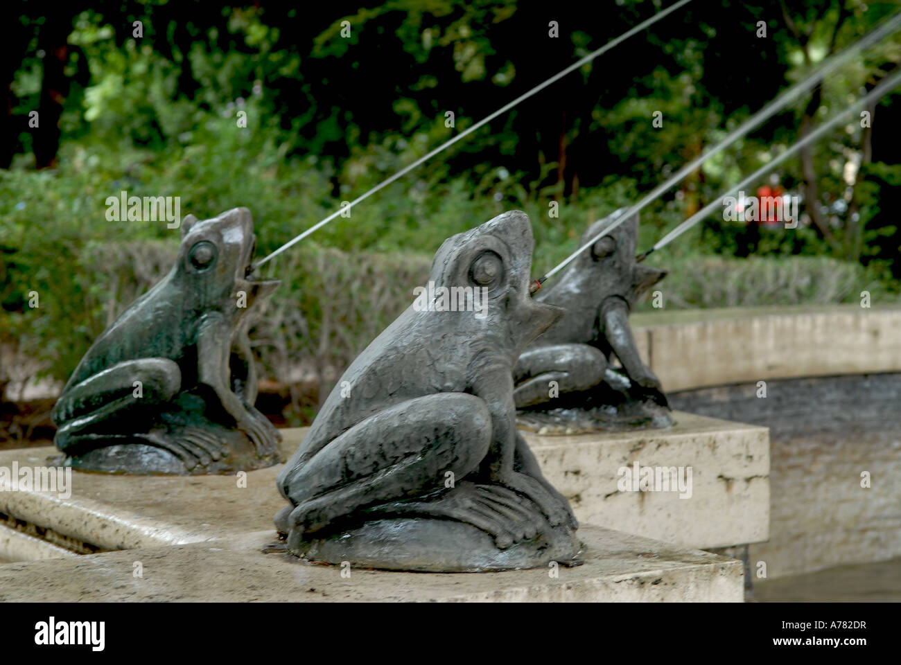 water spray of frogs, Bozen Italy Stock Photo - Alamy