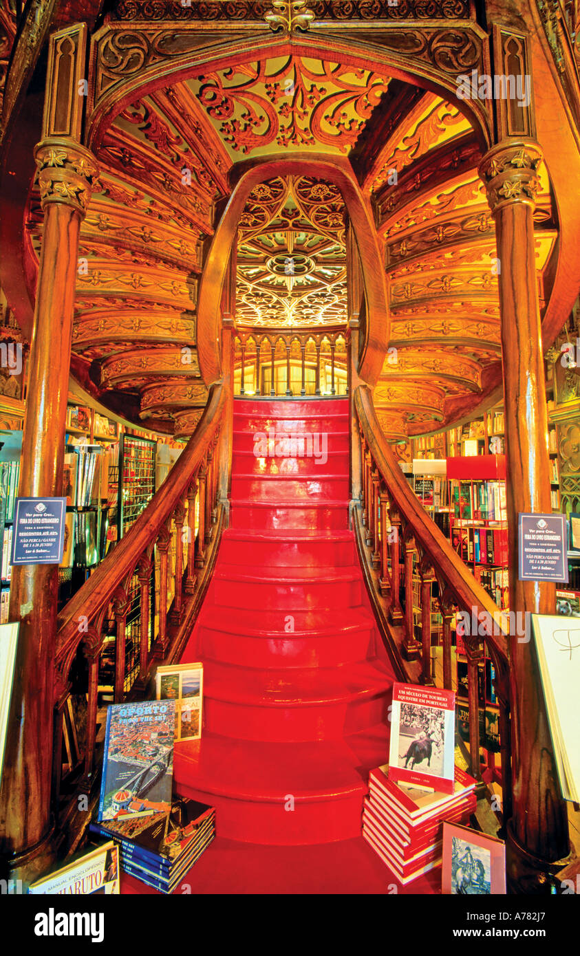 Historic Library Irmaos Lello, Porto Portugal Stock Photo - Alamy