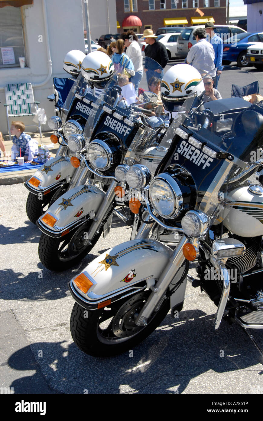 Law Enforcement Motorcycles at Strawberry Festival Parade in Plant City ...