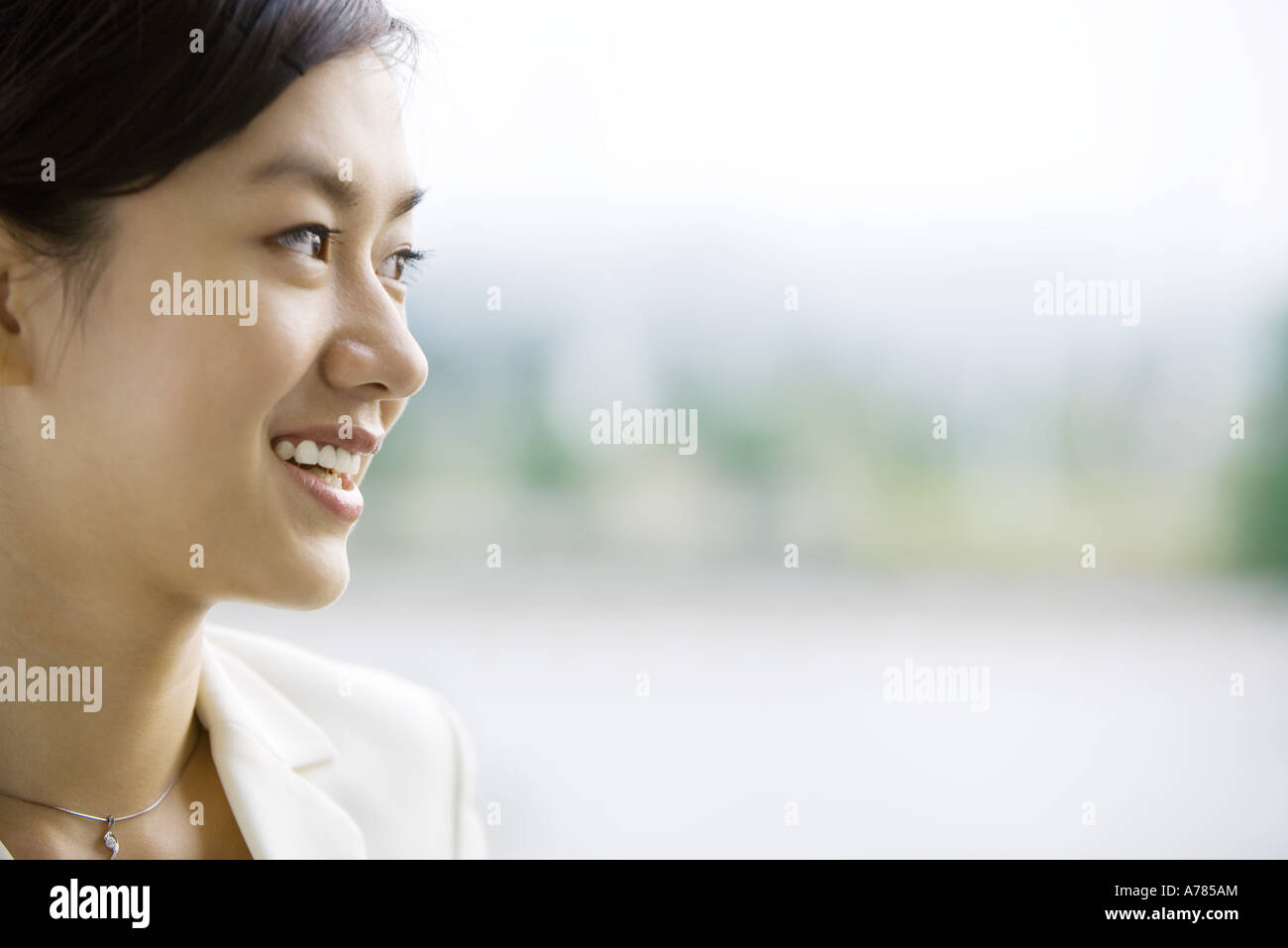 Young woman smiling, portrait Stock Photo - Alamy