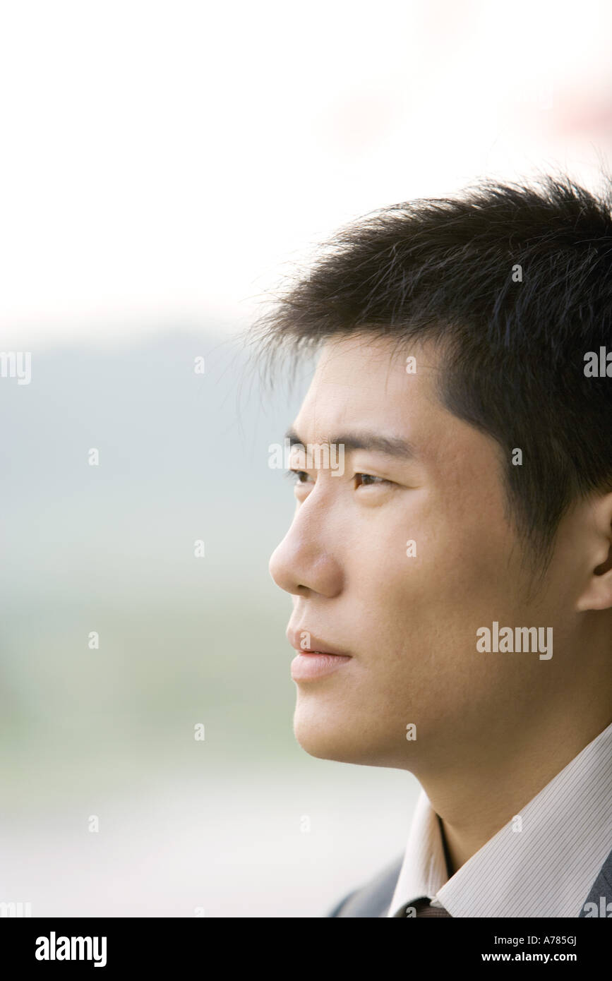 Asian face close ups profile hi-res stock photography and images - Alamy