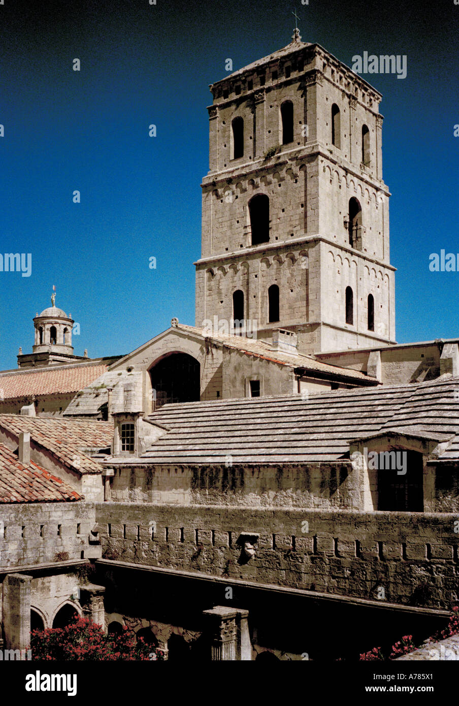 Medieval monastic buildings in the centre of the Provencal town of ...