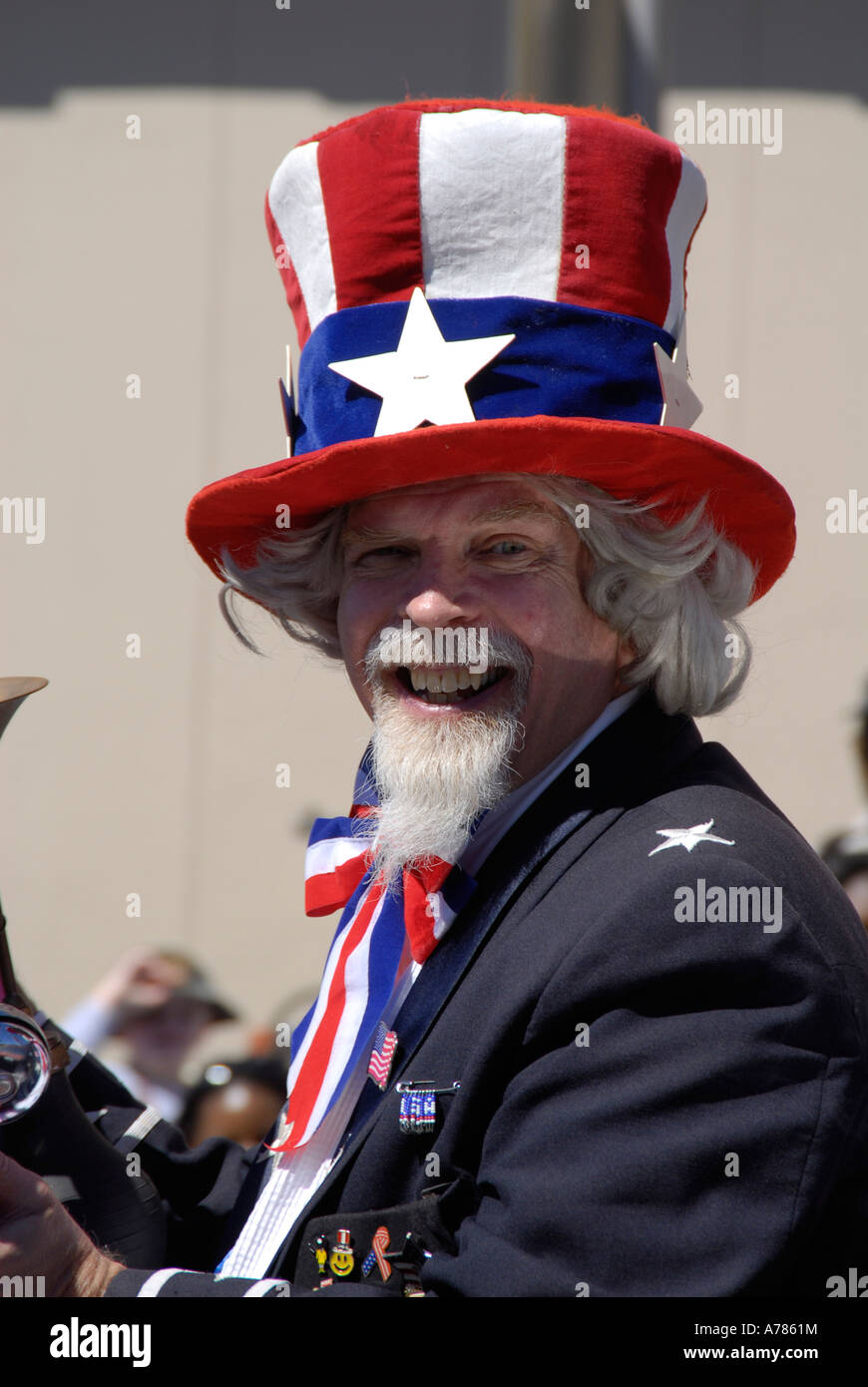Uncle Sam Participates in Strawberry Festival Parade Plant City Florida ...