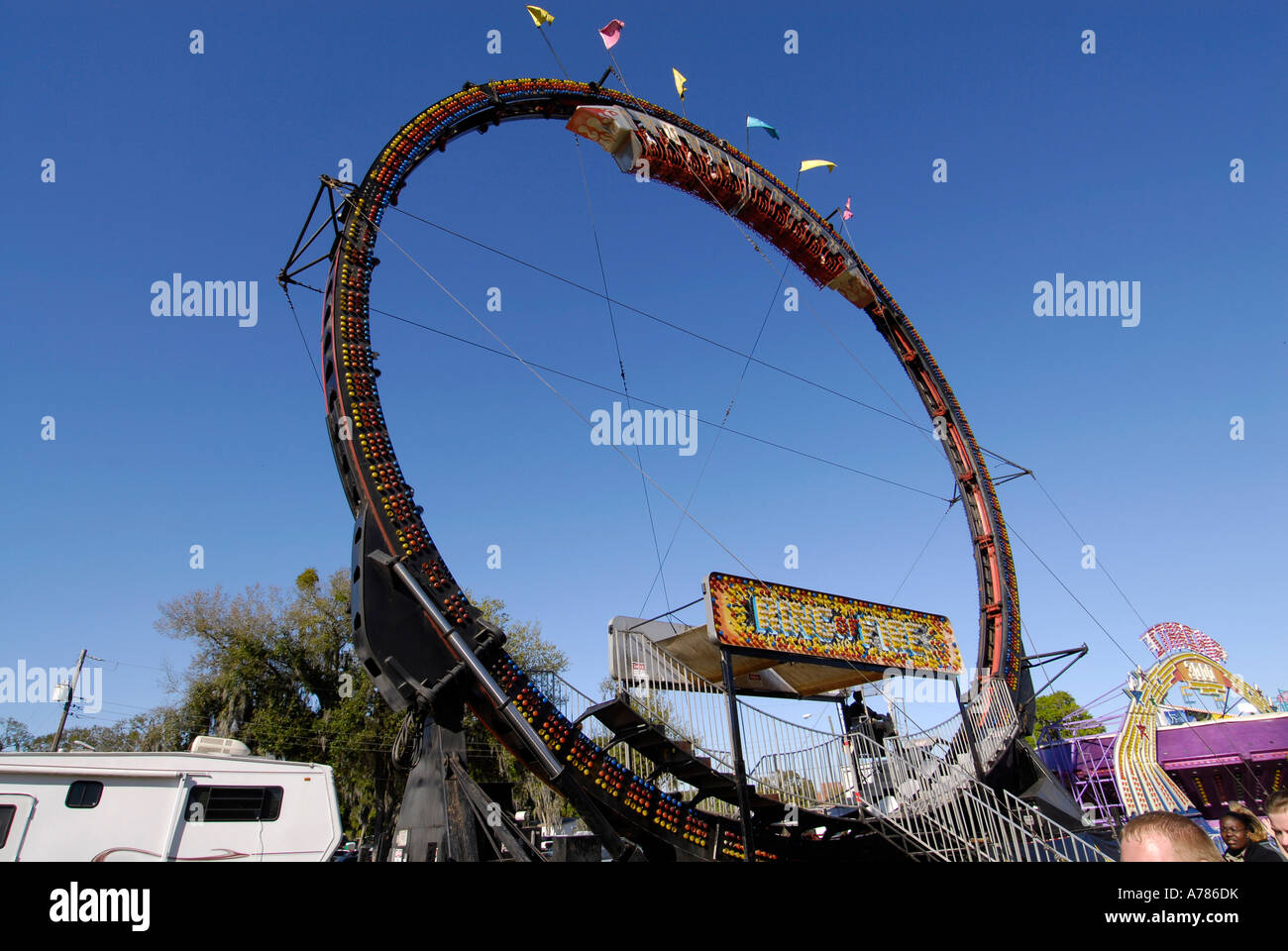 Carnival Ride at Strawberry Festival Plant City Florida FL FLA USA US ...