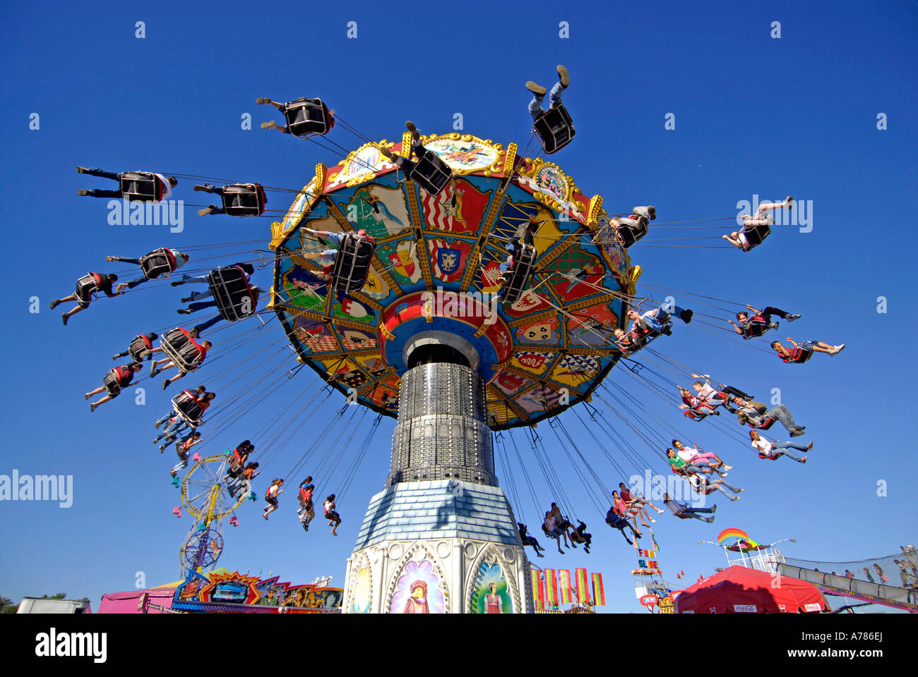 Carnival Ride at Strawberry Festival Plant City Florida FL FLA USA US ...