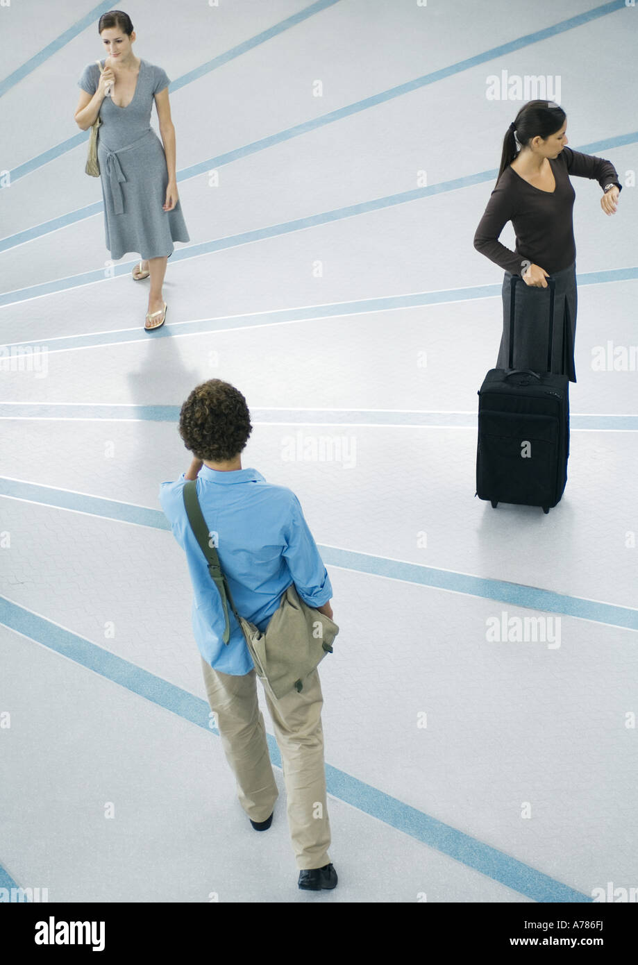 People walking, full length, high angle view Stock Photo - Alamy