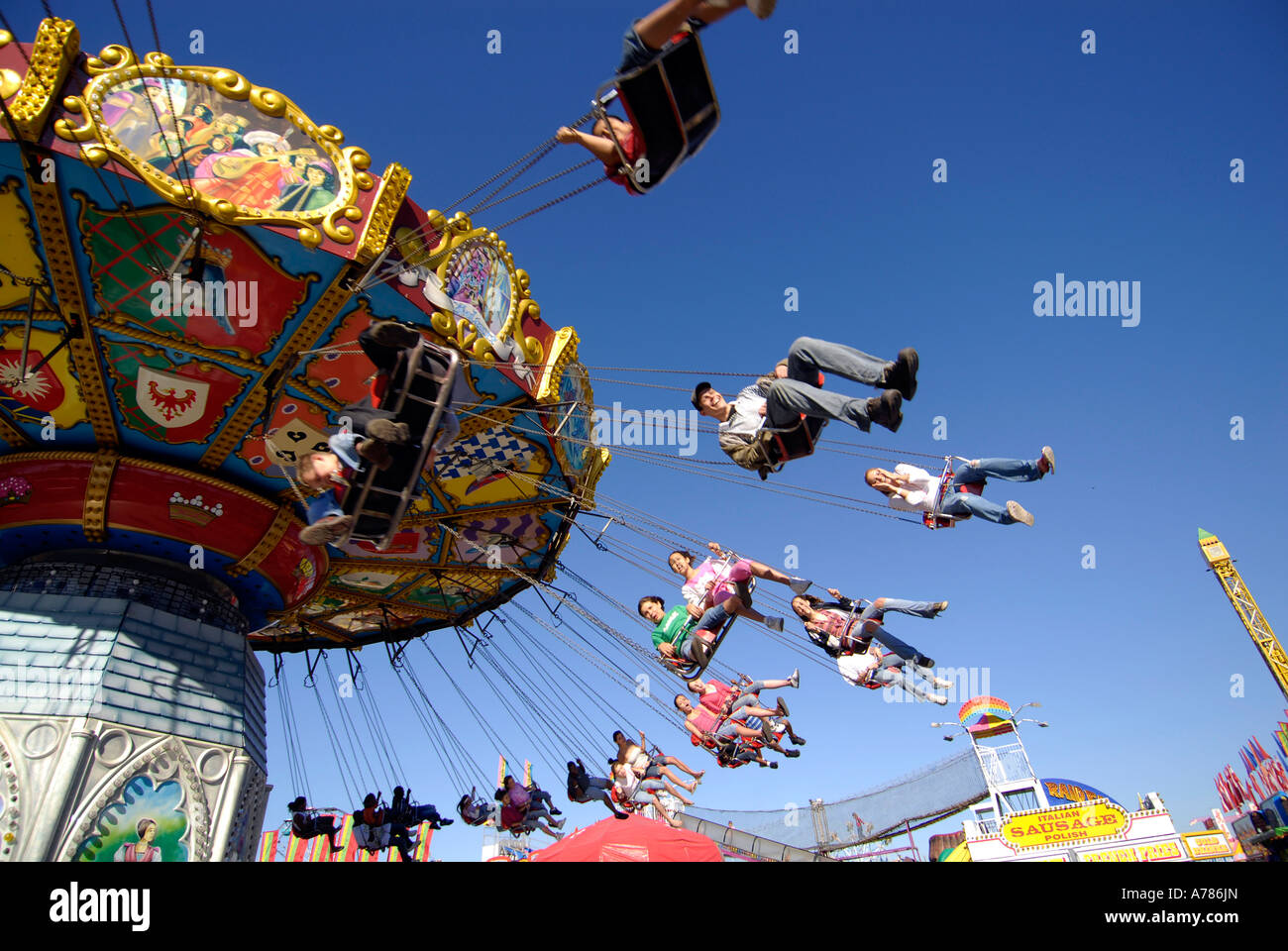 Carnival Ride at Strawberry Festival Plant City Florida FL FLA USA US ...