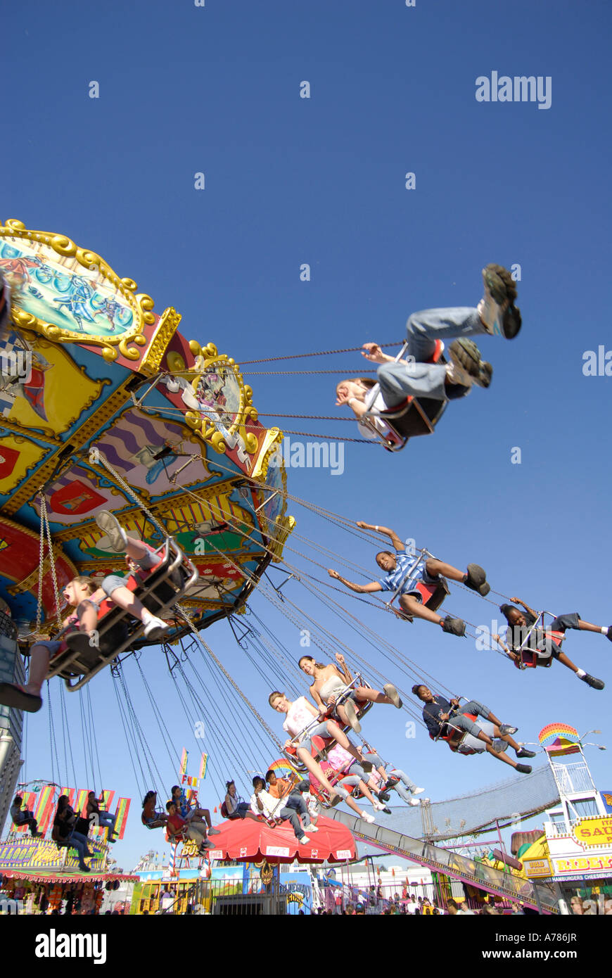 Carnival Ride at Strawberry Festival Plant City Florida FL FLA USA US ...