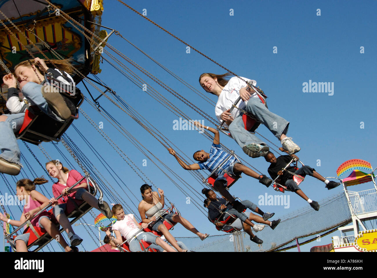 Carnival Ride at Strawberry Festival Plant City Florida FL FLA USA US ...