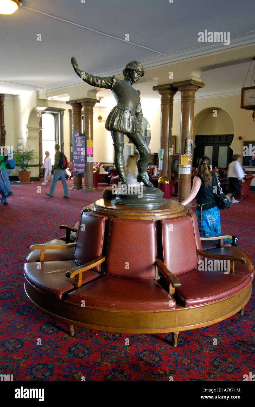 Statue in the Henry B Plant Hall is the main building on the campus of ...