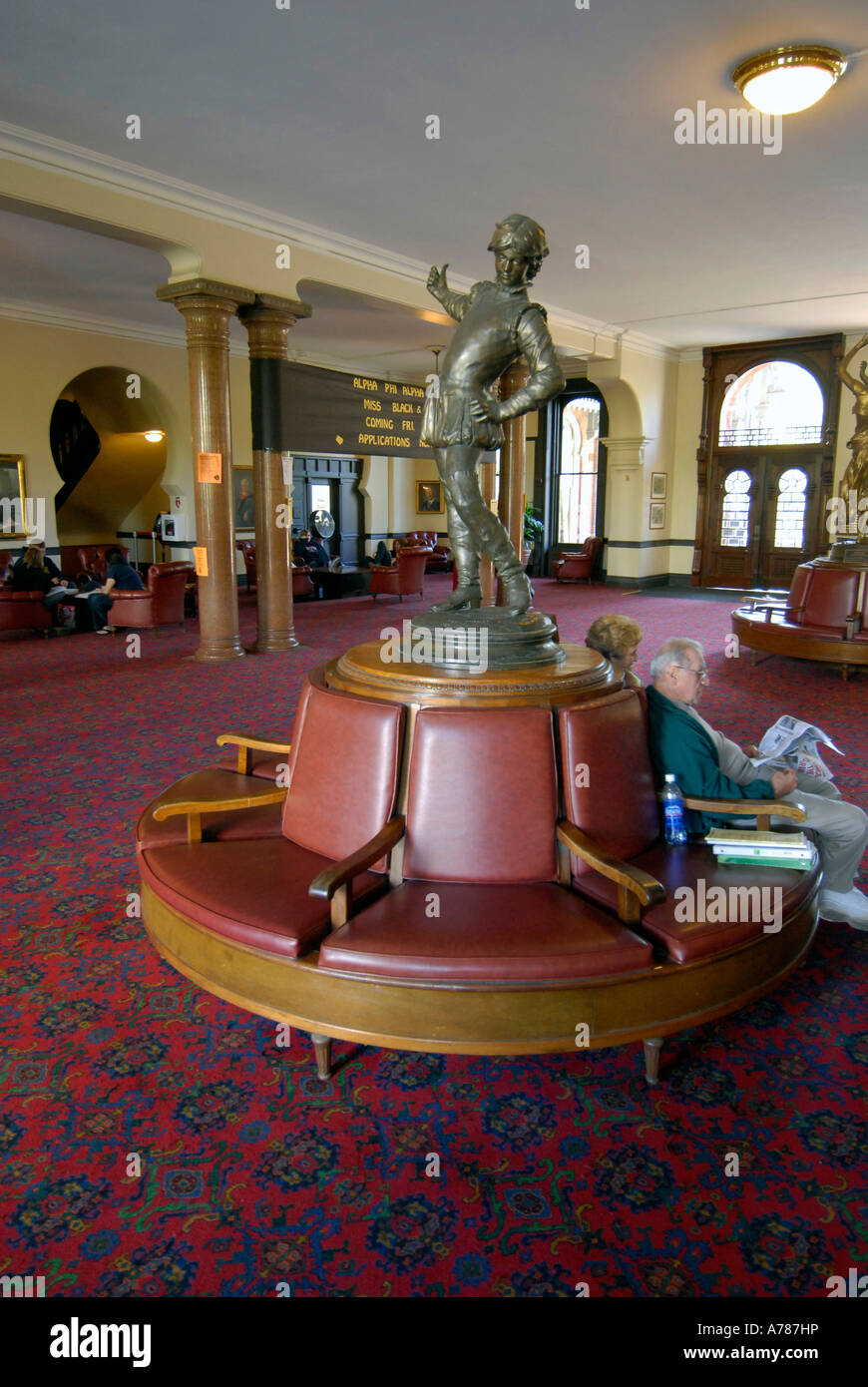 Statue in the Henry B Plant Hall is the main building on the campus of ...