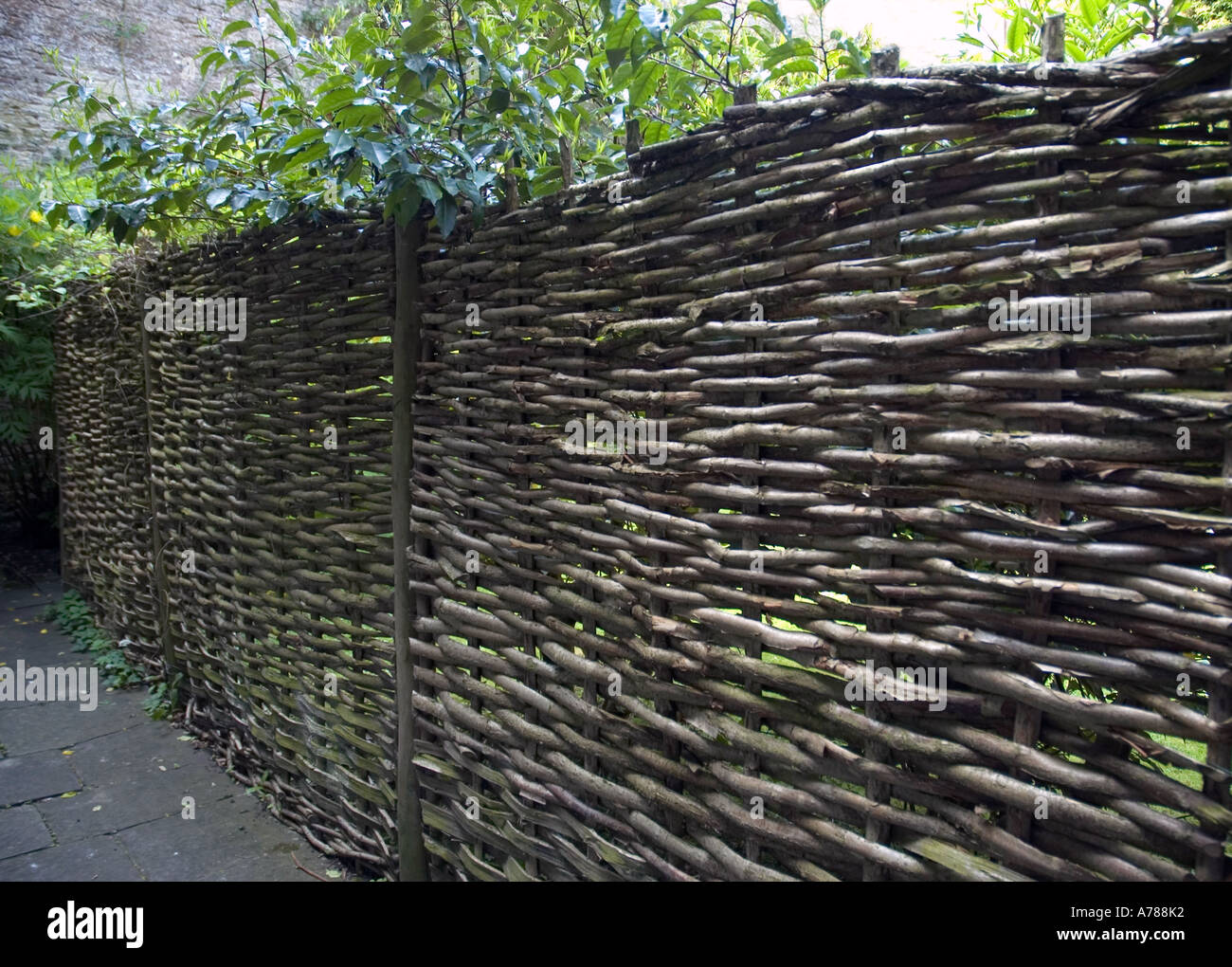 Wicker Fence, England Stock Photo - Alamy