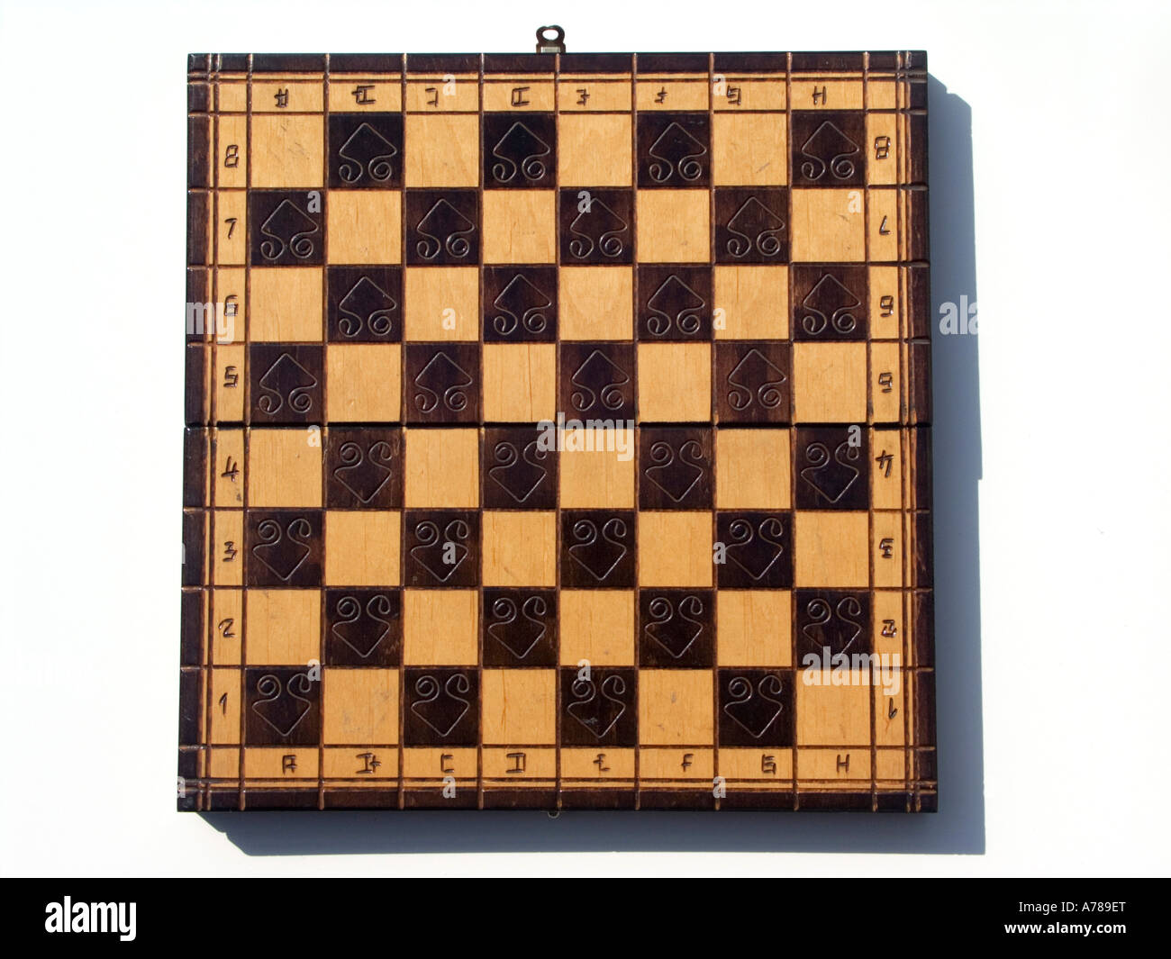 empty Chess Checkers Board on withe background Stock Photo - Alamy
