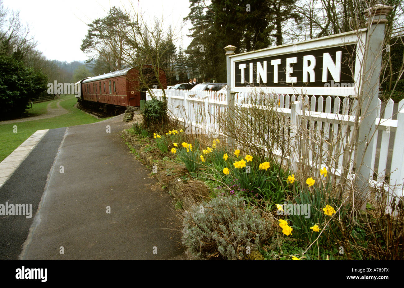UK Wales Gwent Tintern Station Heritage Centre Stock Photo - Alamy