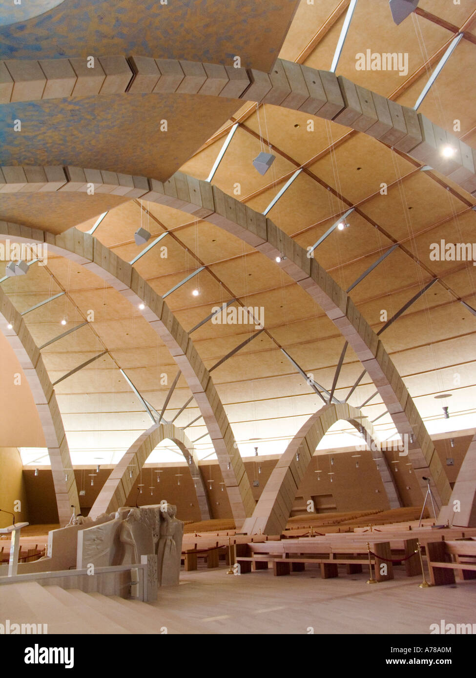 Interior view, San Pio da Pietrelcina or Padre Pio Pilgrimage Church ...